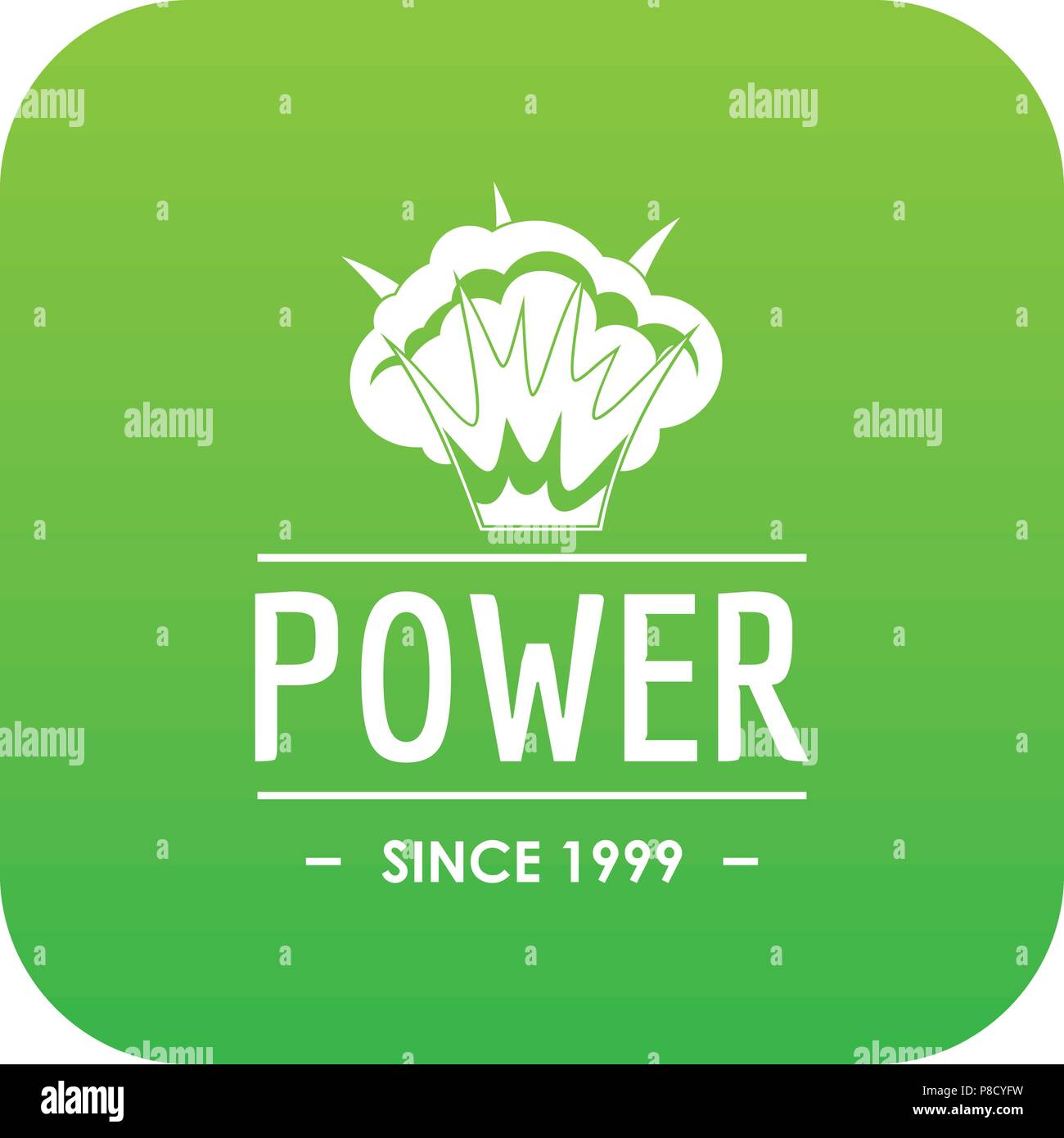 Powerful icon green vector Stock Vector Image & Art - Alamy