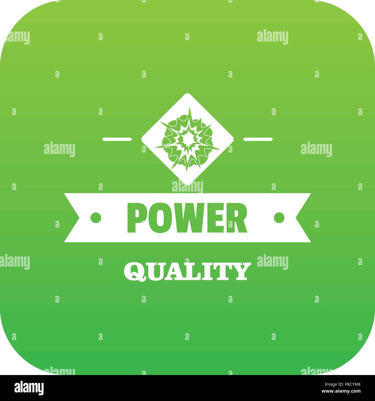 Power quality icon green vector Stock Vector Image & Art - Alamy