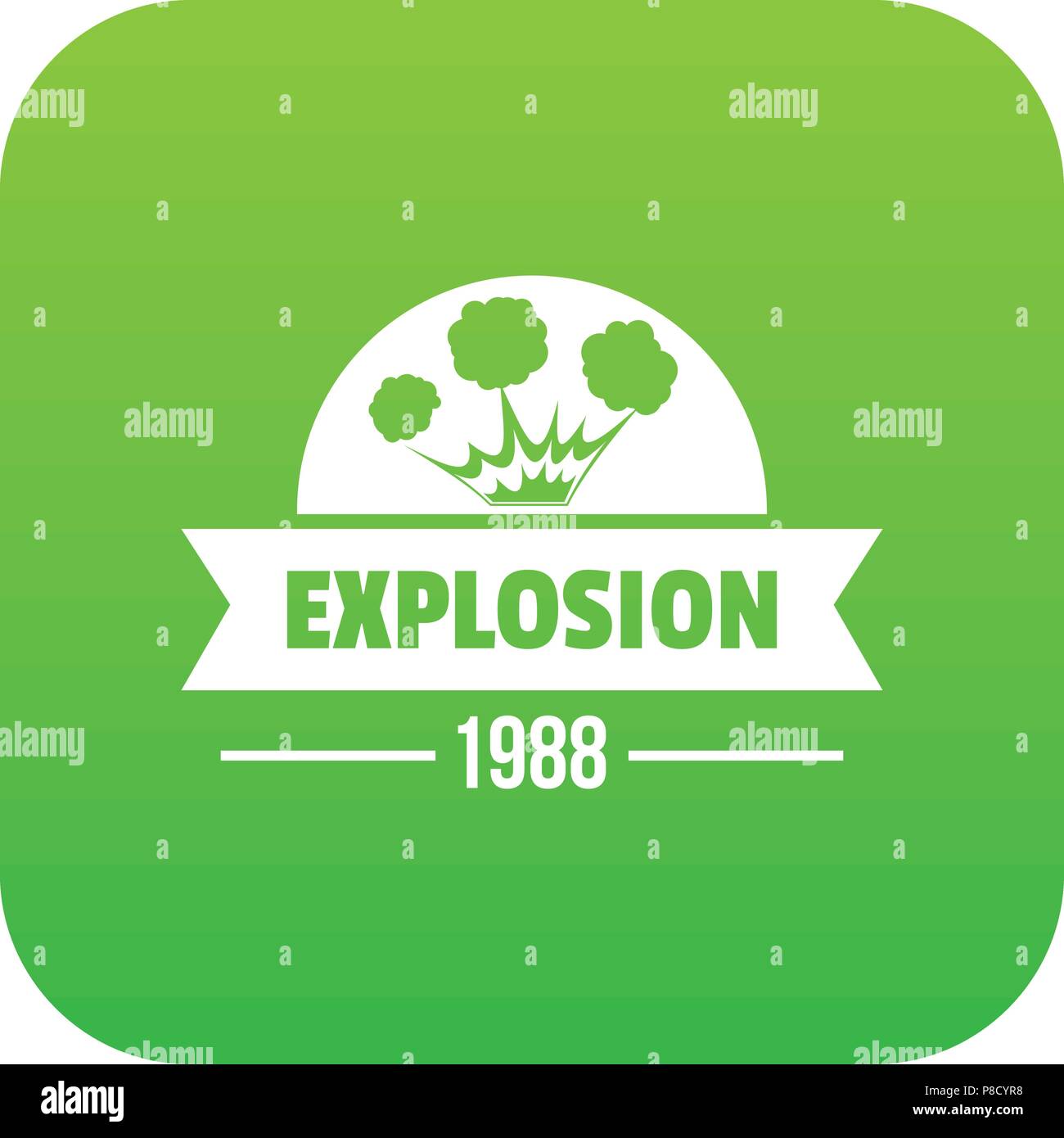 Danger explosion icon green vector Stock Vector Image & Art - Alamy