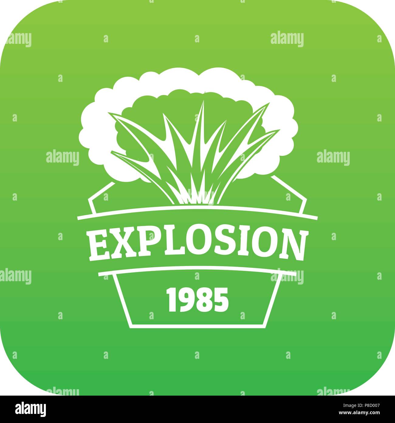 Fire explosion icon green vector Stock Vector Image & Art - Alamy