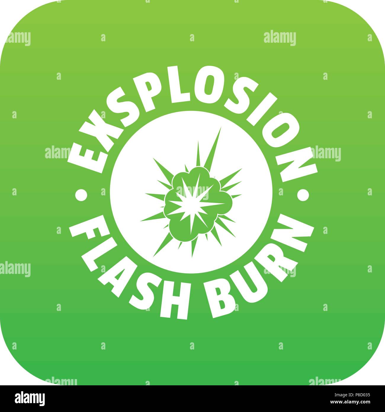 Flash explosion icon green vector Stock Vector Image & Art - Alamy