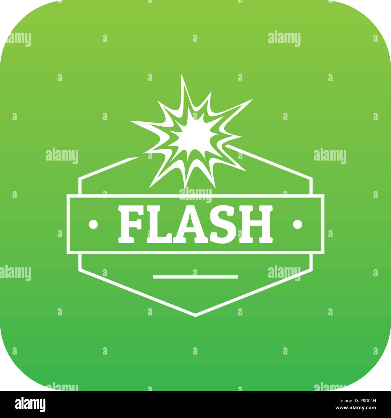 Flash icon green vector Stock Vector Image & Art - Alamy