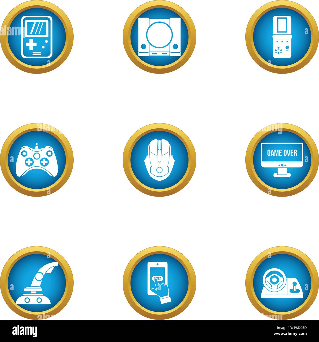 Game dev icons set, flat style Stock Vector Image & Art - Alamy