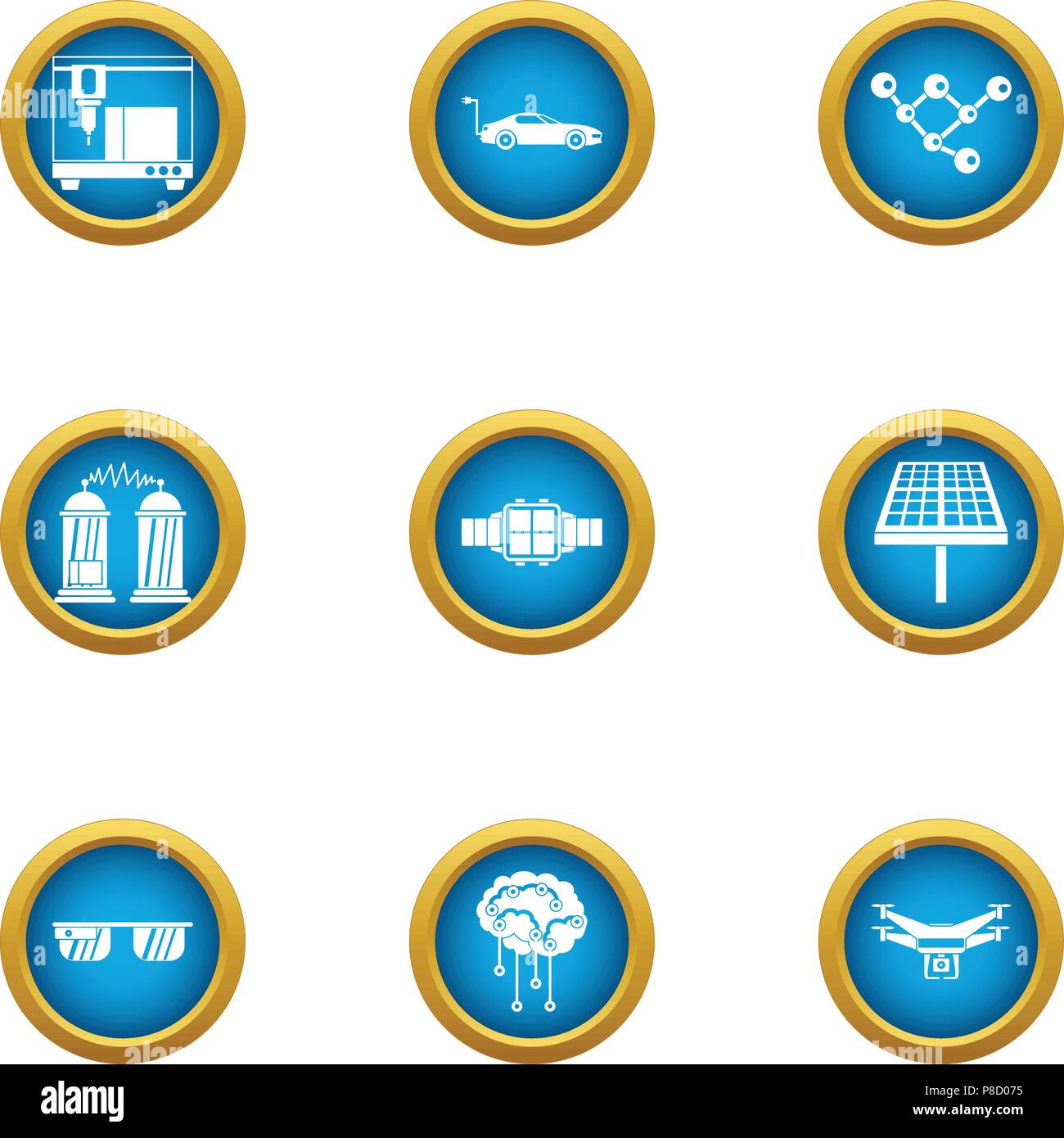 Tech dev icons set, flat style Stock Vector Image & Art - Alamy