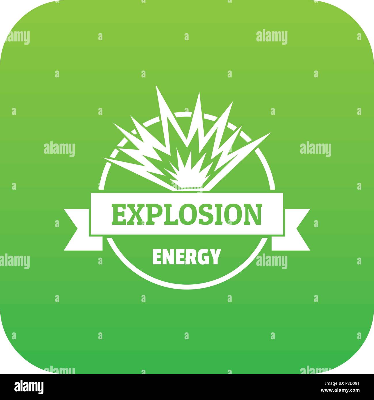 Energy explosion icon green vector Stock Vector Image & Art - Alamy