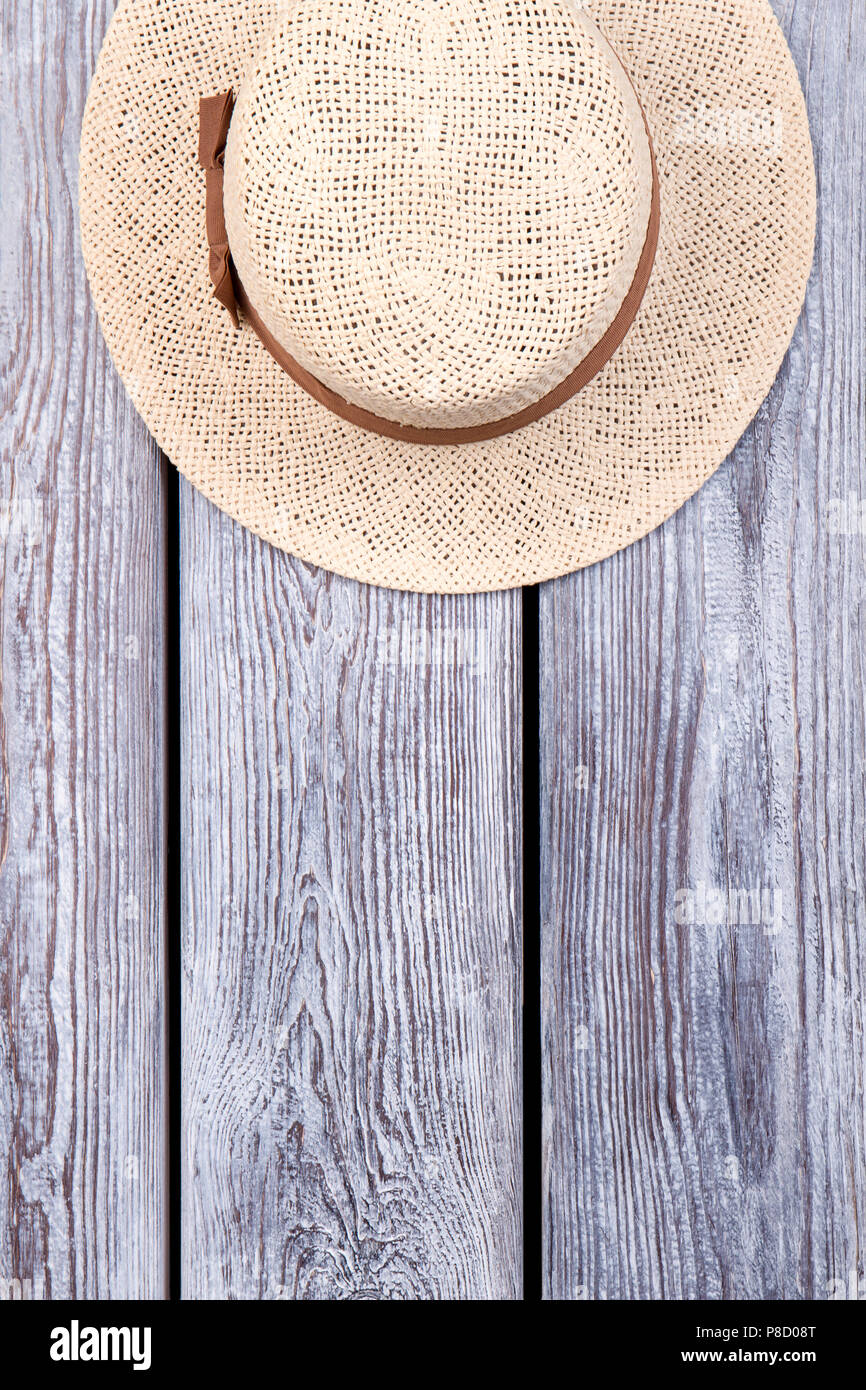 Top view straw hat Stock Photo - Alamy