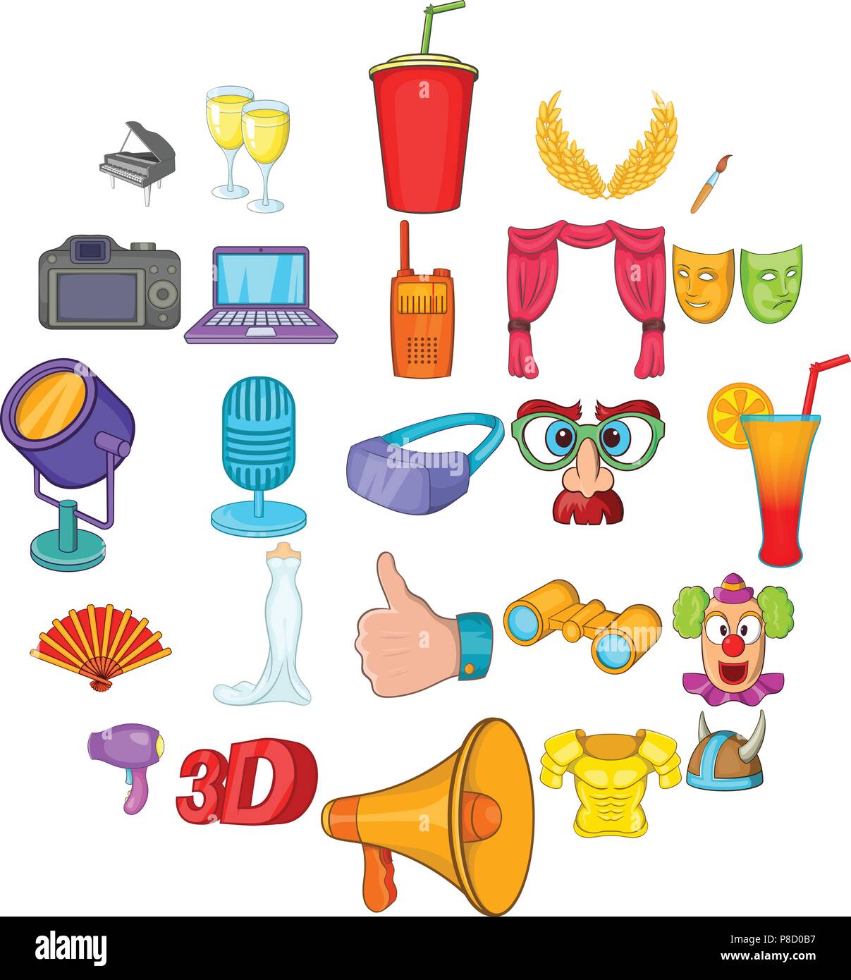 Cheer icons set, cartoon style Stock Vector Image & Art - Alamy