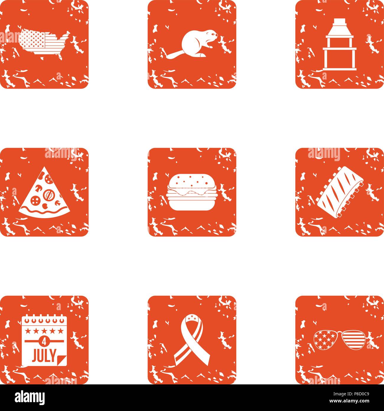 Honor icons set, grunge style Stock Vector Image & Art - Alamy