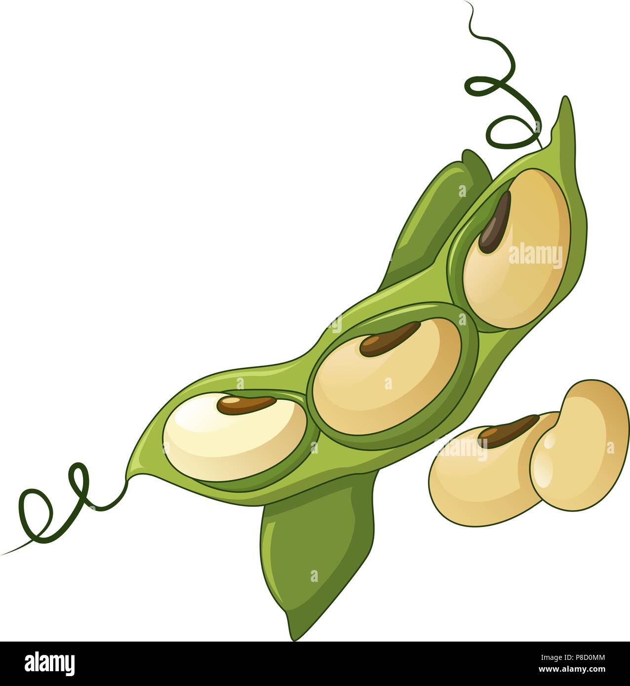 Green beans icon, cartoon style Stock Vector Image & Art - Alamy
