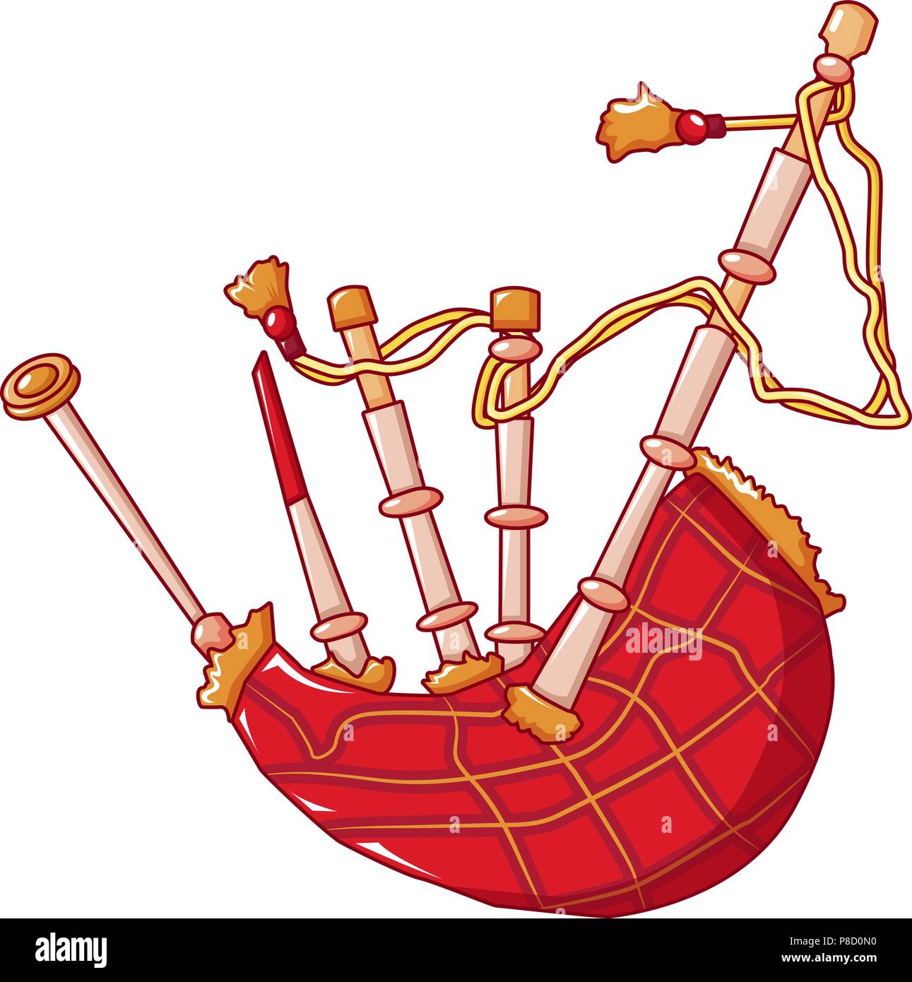 Red bagpipes icon, cartoon style Stock Vector Image & Art - Alamy