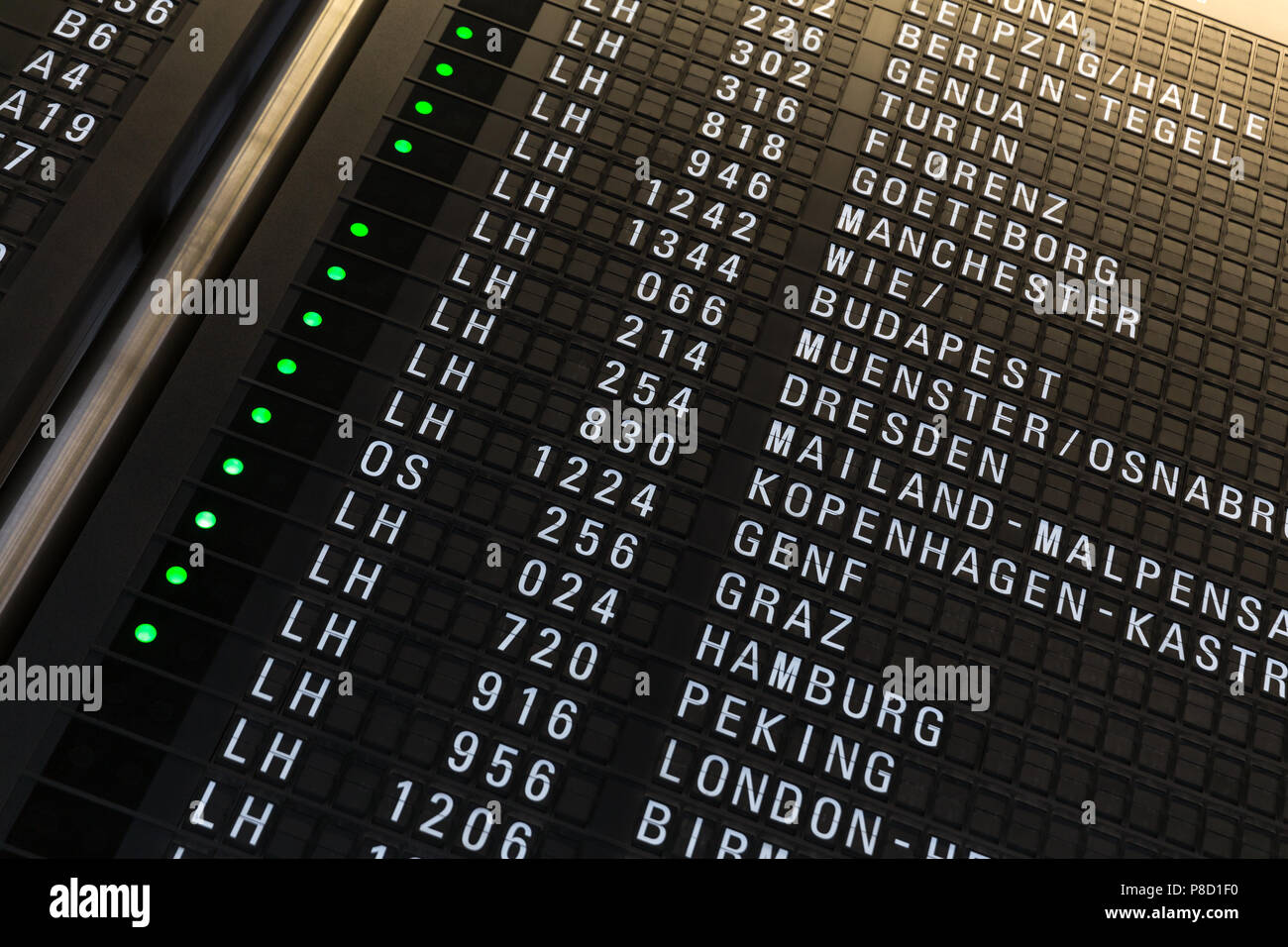 Flight information chart hi-res stock photography and images - Alamy