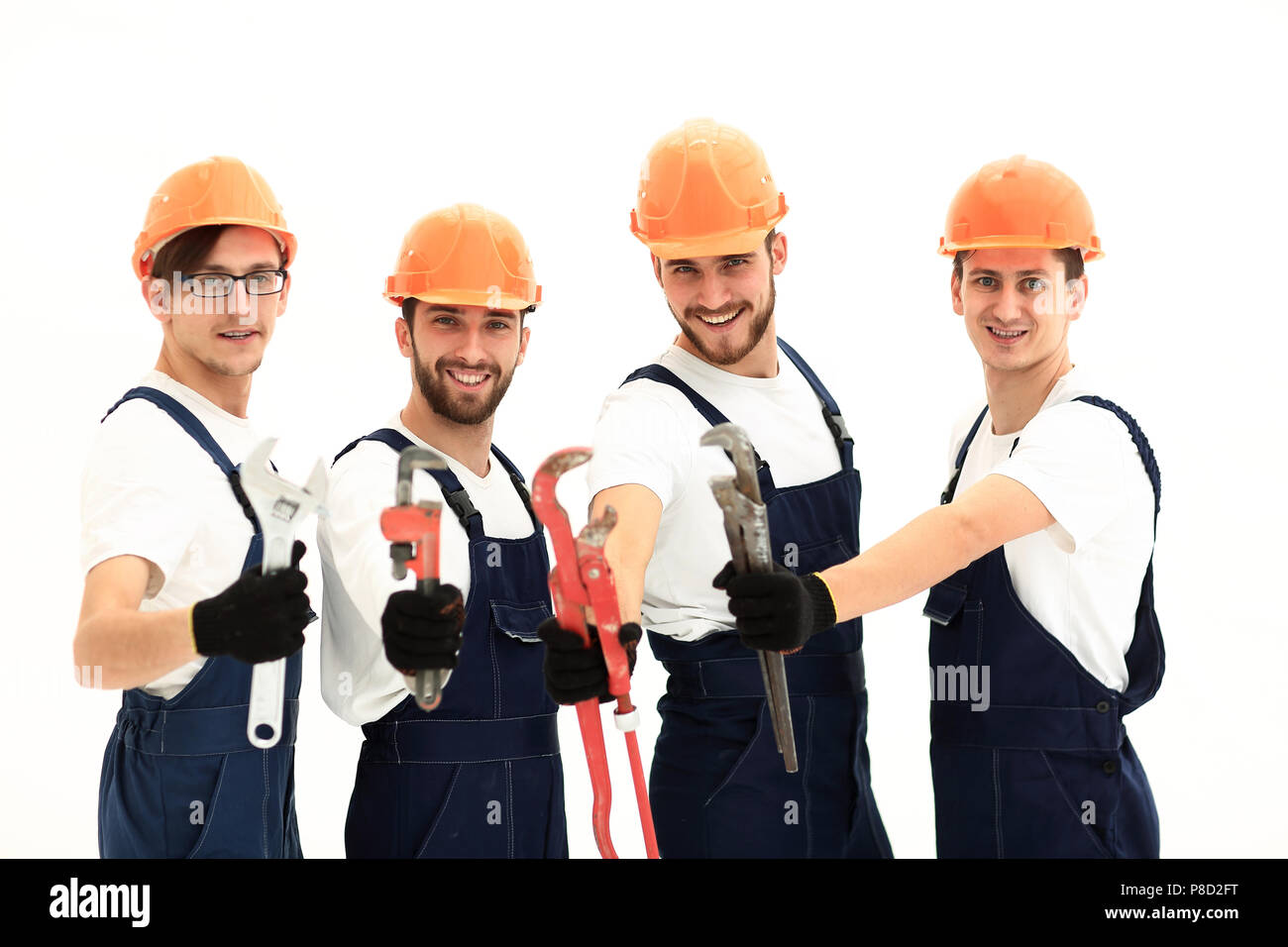 Team of plumbers hi-res stock photography and images - Alamy