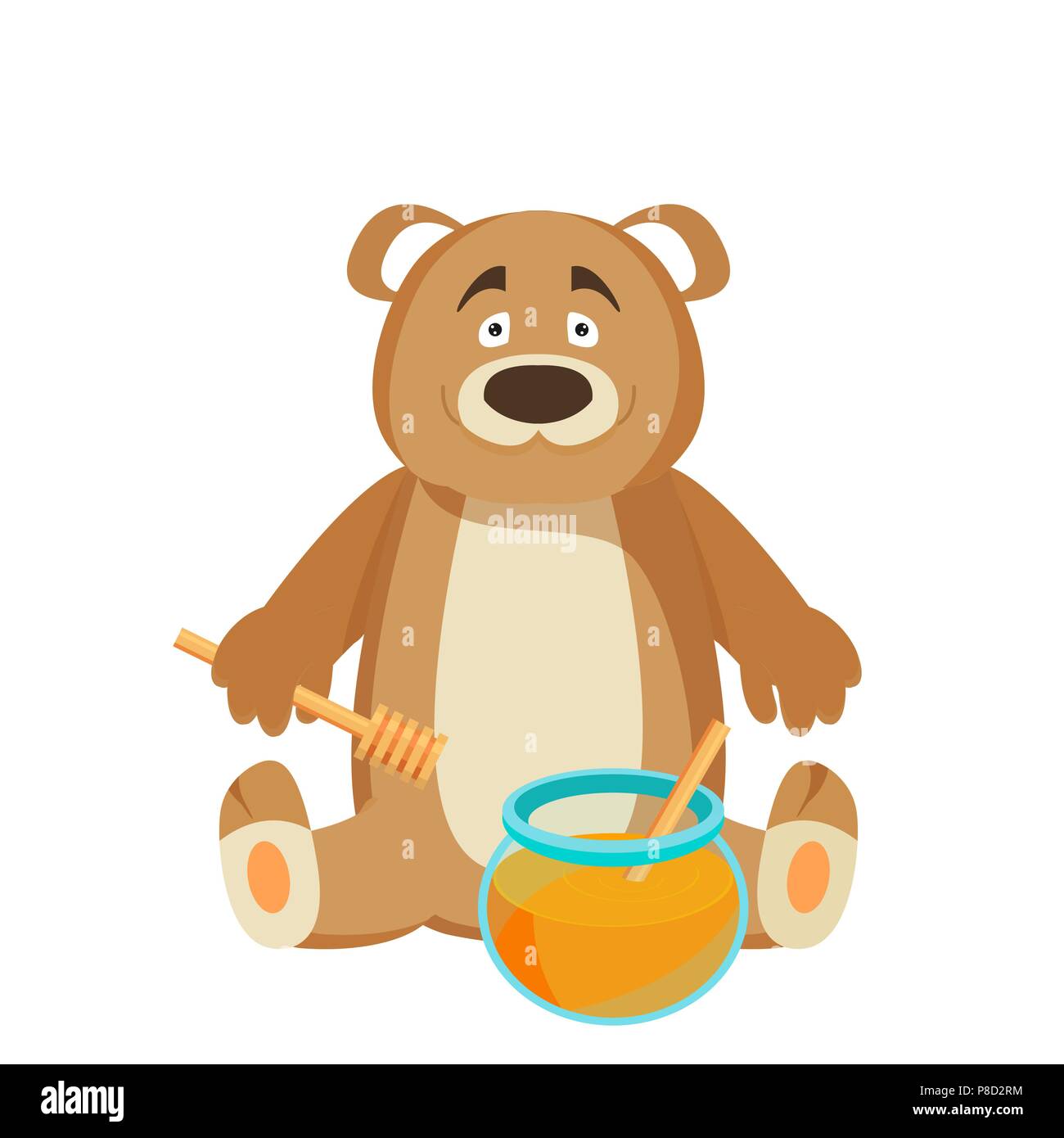 Creation set of teddy bear characters with different emotions. Vector ...
