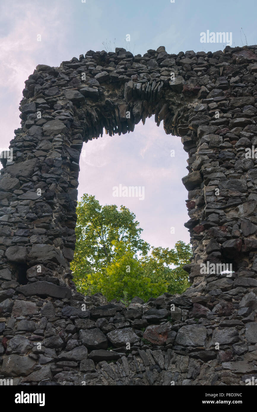 an opening in the wall of an ancient fortress . For your design Stock ...