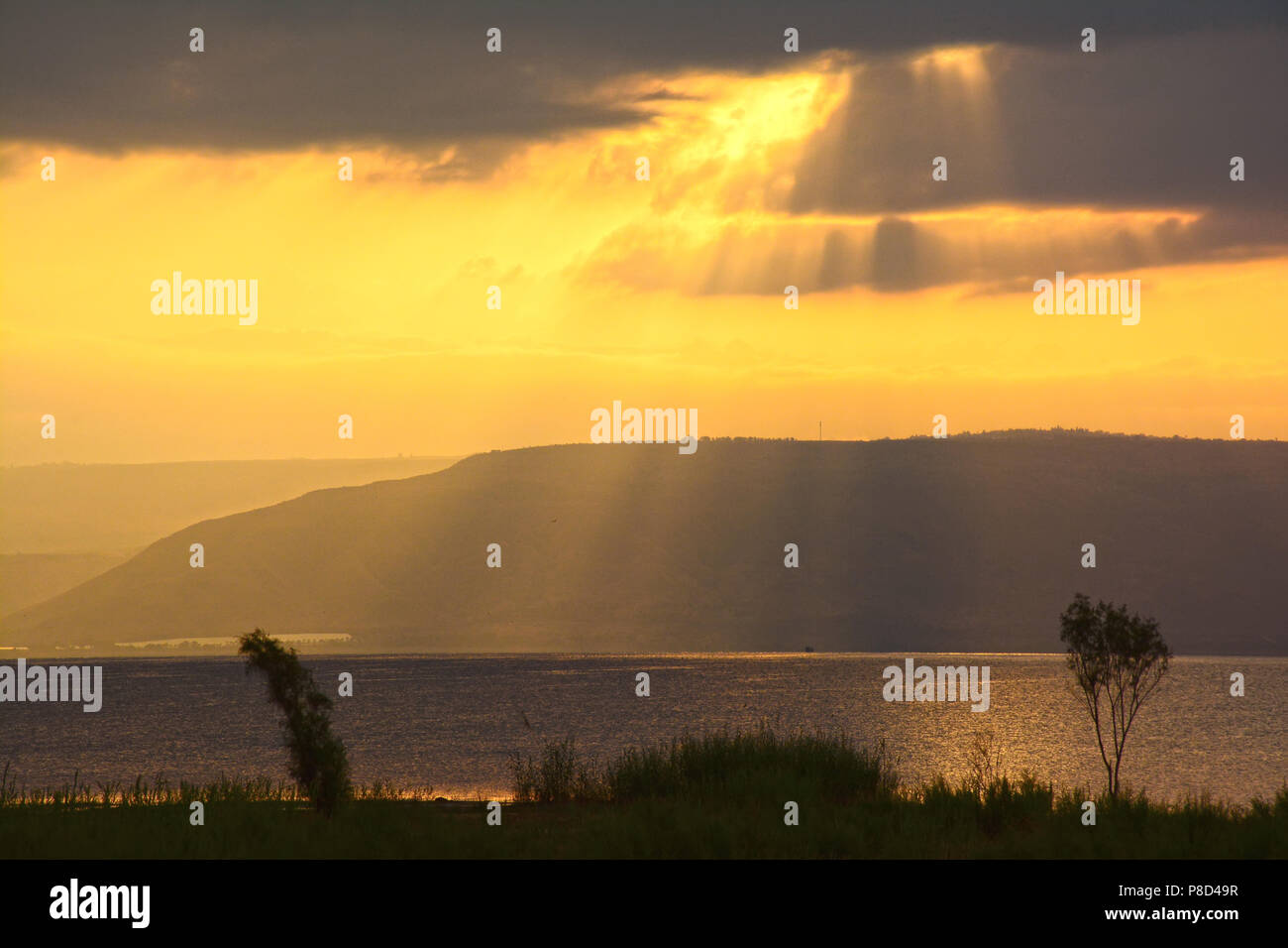 Sea of Galilee sunset, Israel Stock Photo - Alamy
