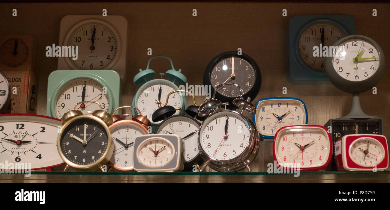 retail clocks on display Stock Photo - Alamy