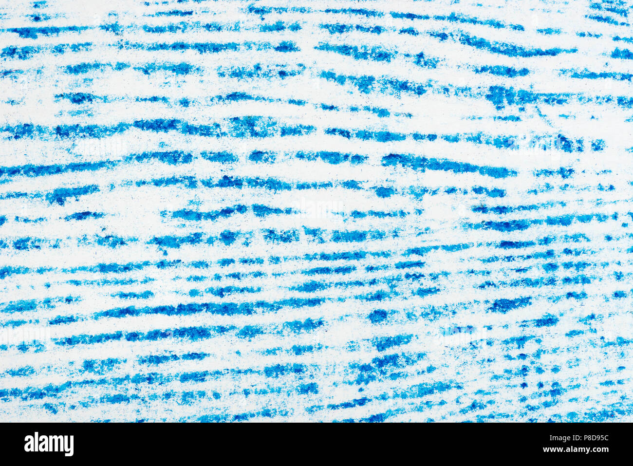 blue wood texture pattern crayon drawing on white paper background ...