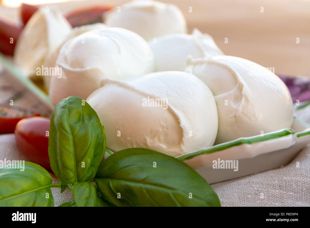 Fresh soft Italian white cheese mozzarella buffalo, original from ...