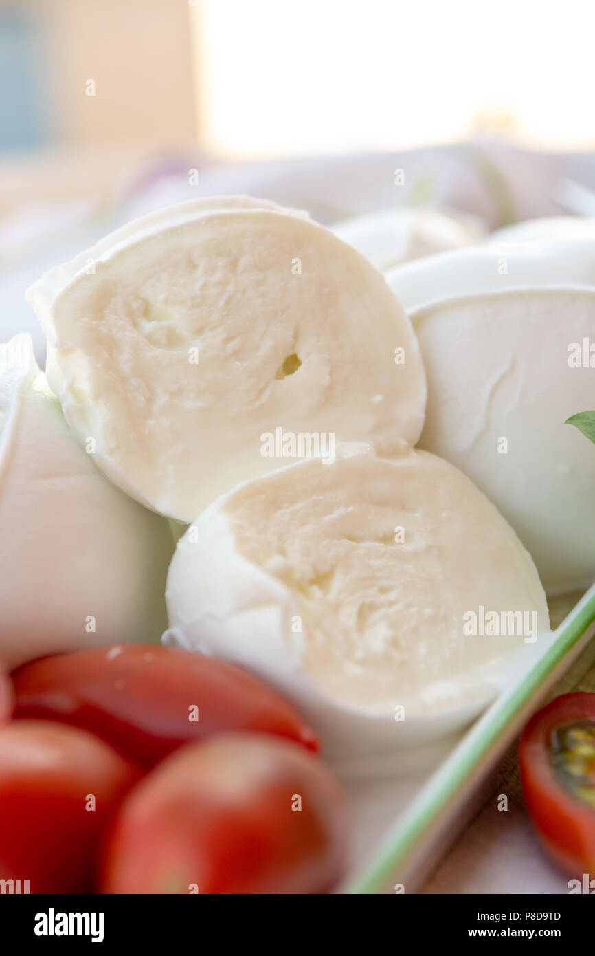 Fresh soft Italian white cheese mozzarella buffalo, original from ...