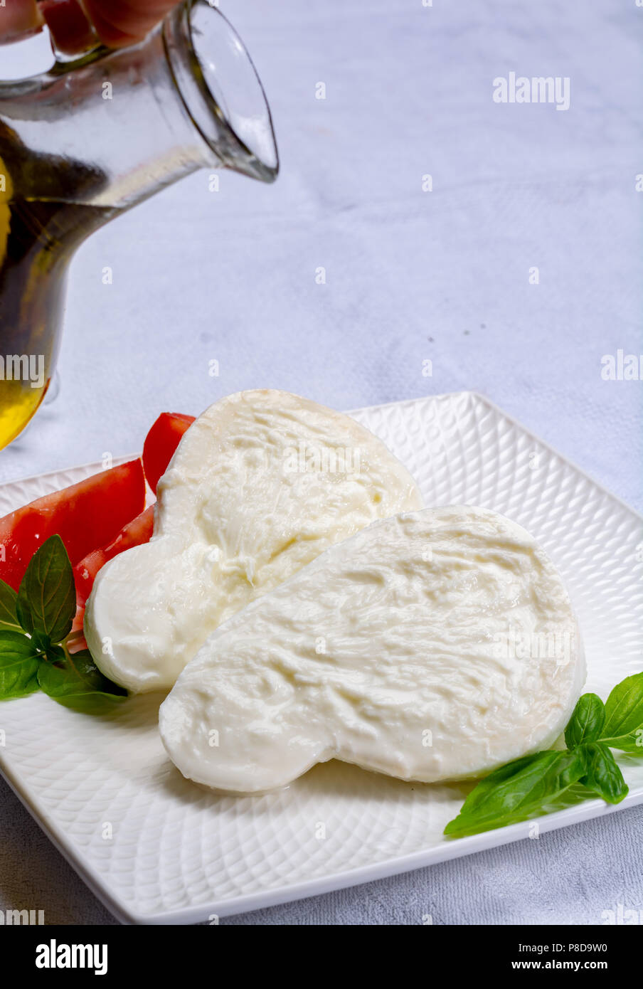 Fresh soft Italian white cheese mozzarella buffalo, original from ...