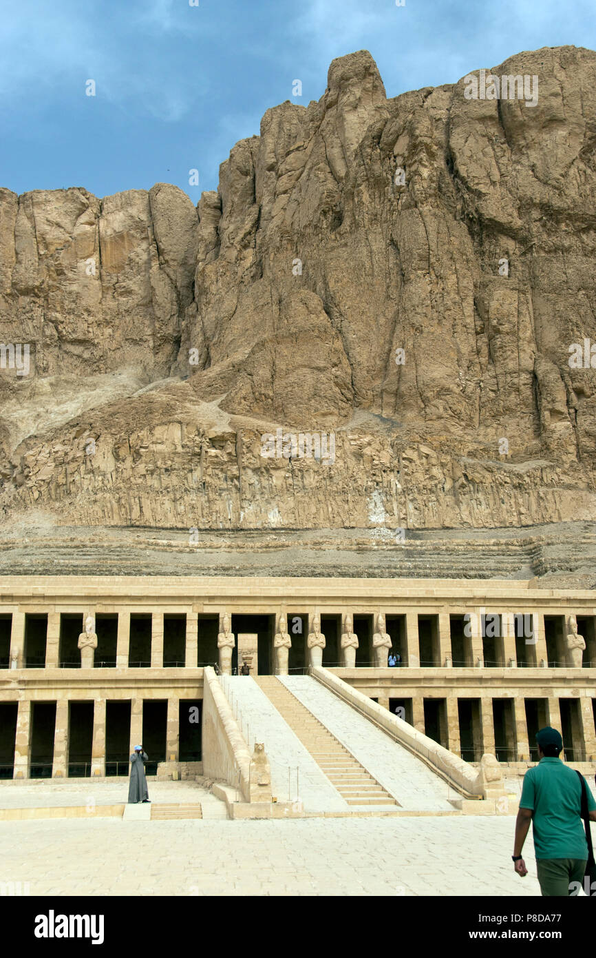 The Mortuary Temple of Hatshepsut, the second female pharaoh, near the ...