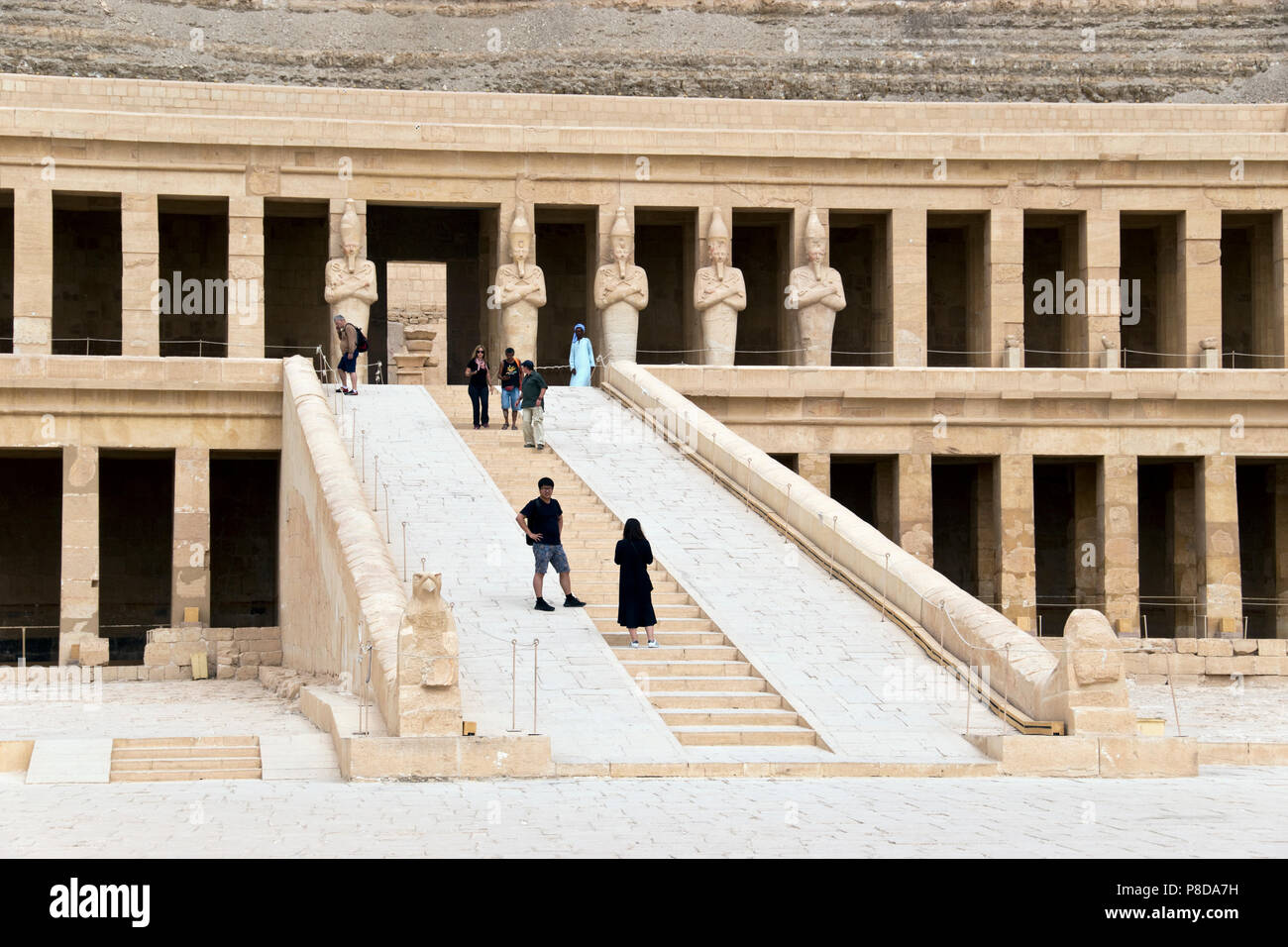 The Mortuary Temple of Hatshepsut, the second female pharaoh, near the ...