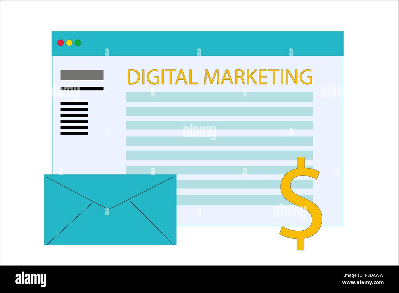 Vector image to represent the digital marketing concept Stock Vector ...