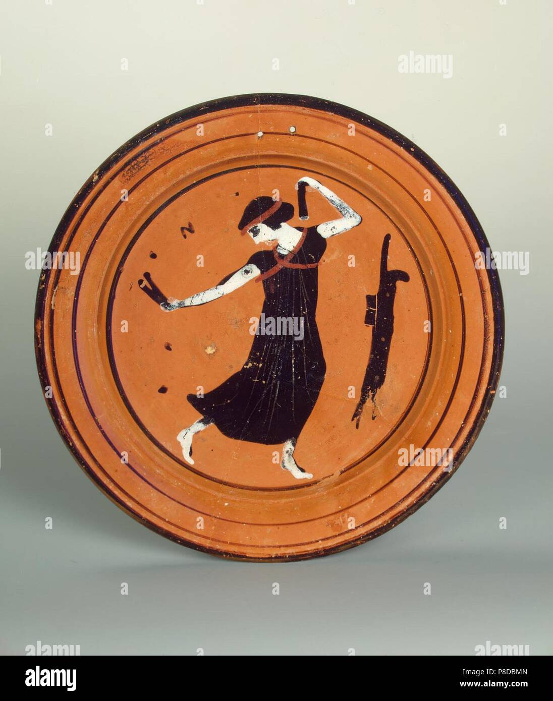 Plate with a dancing girl. Attic pottery. Museum: State Hermitage, St ...