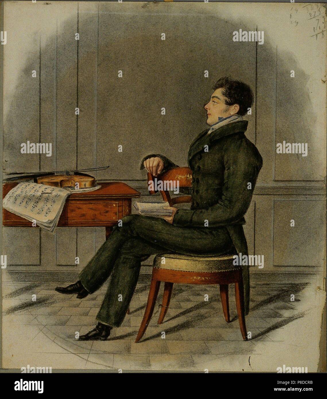 Portrait of the composer Daniel-François-Esprit Auber (1782-1871 ...