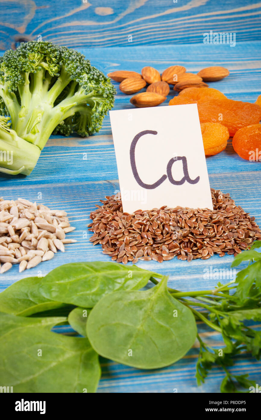 Ingredients or products as source calcium, dietary fiber and natural ...