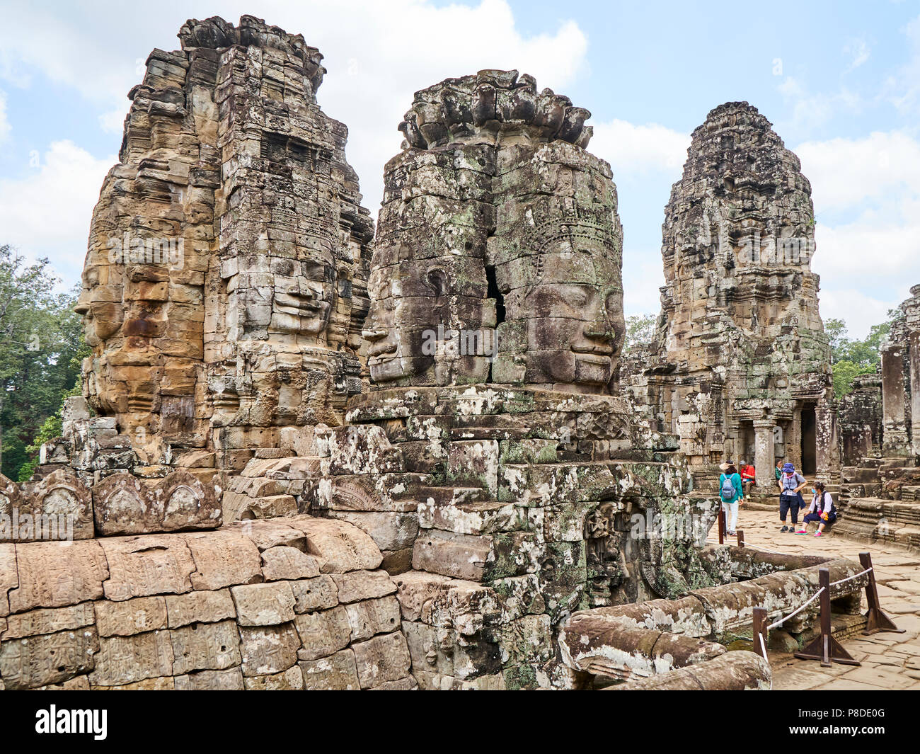 Three face towers at Angkor Thom Stock Photo - Alamy Three face towers at Angkor Thom Stock Photo - Alamy
