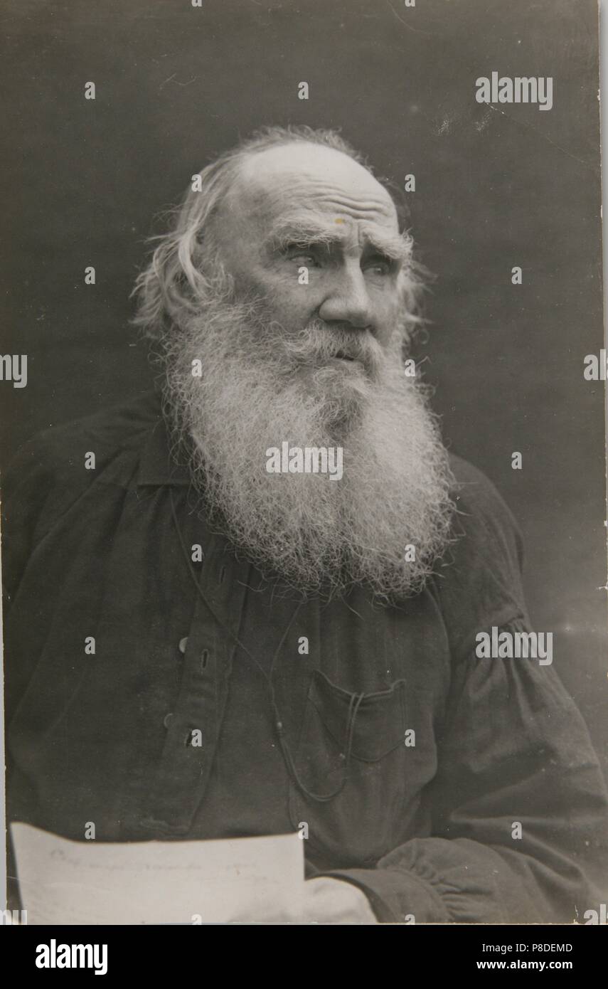Portrait of the author Count Lev Nikolayevich Tolstoy (1828-1910 ...