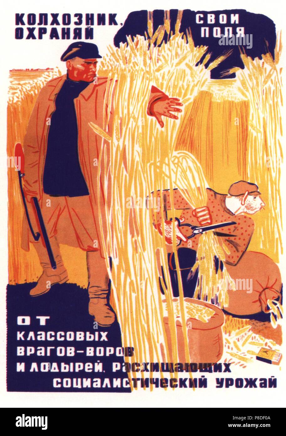 Kolkhoznik, guard your fields against the class enemies... (Poster ...