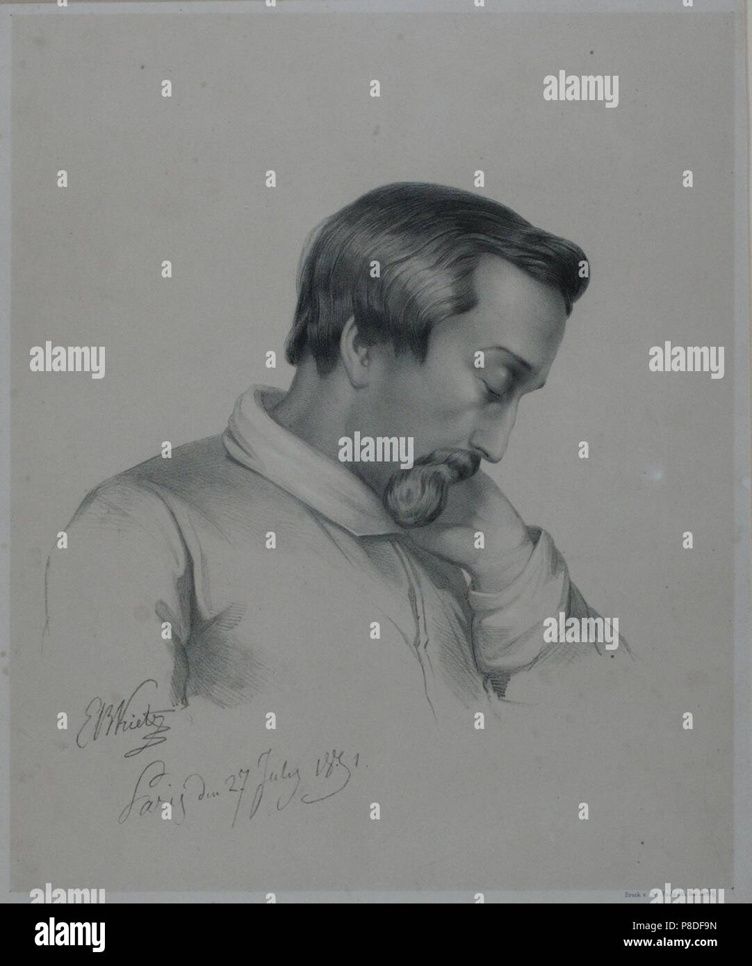 Portrait of the poet Heinrich Heine (1797-1856). Museum: A. Pushkin ...