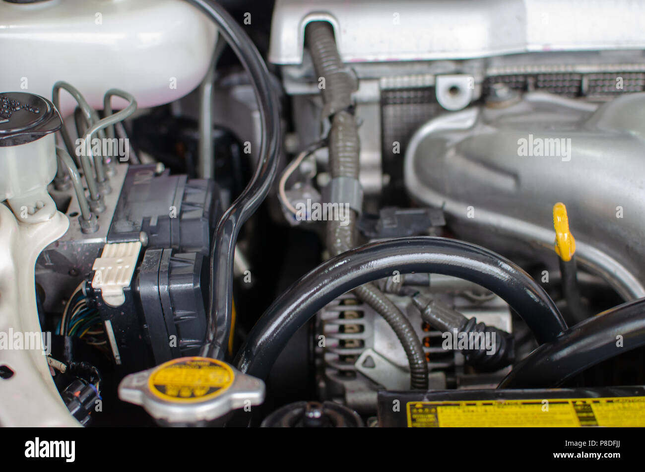 Details on car engine Stock Photo - Alamy