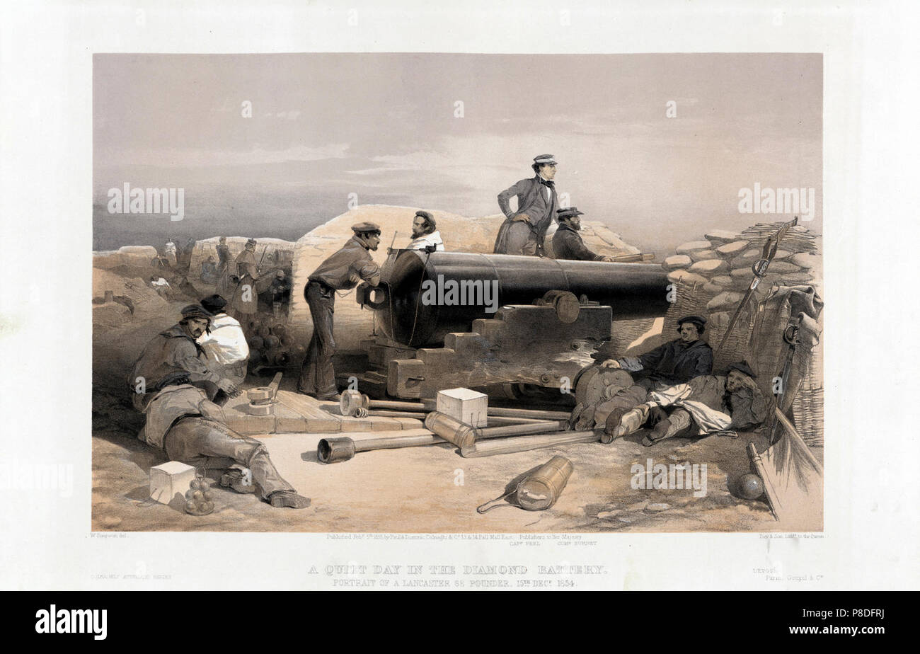 68 pounder Lancaster gun 1854 Stock Photo - Alamy