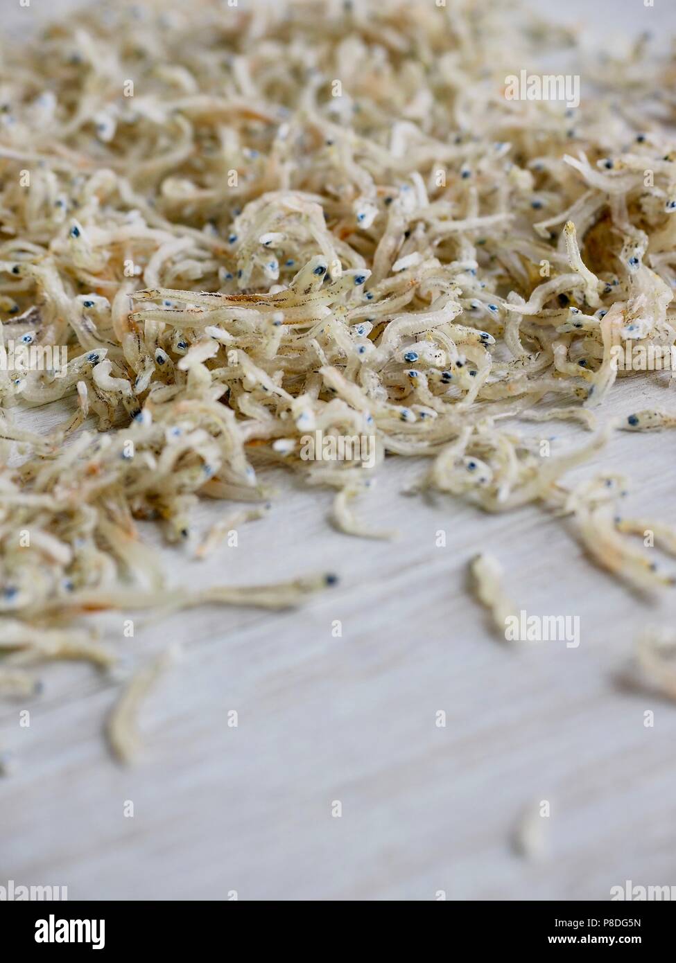 Asian food Dried anchovy Stock Photo - Alamy