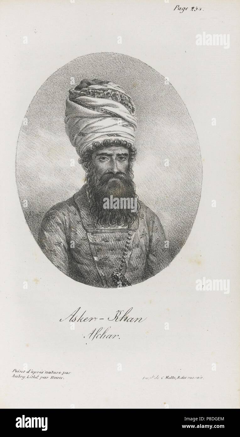 Portrait of Askar Khan Afshar. Museum: PRIVATE COLLECTION Stock Photo ...