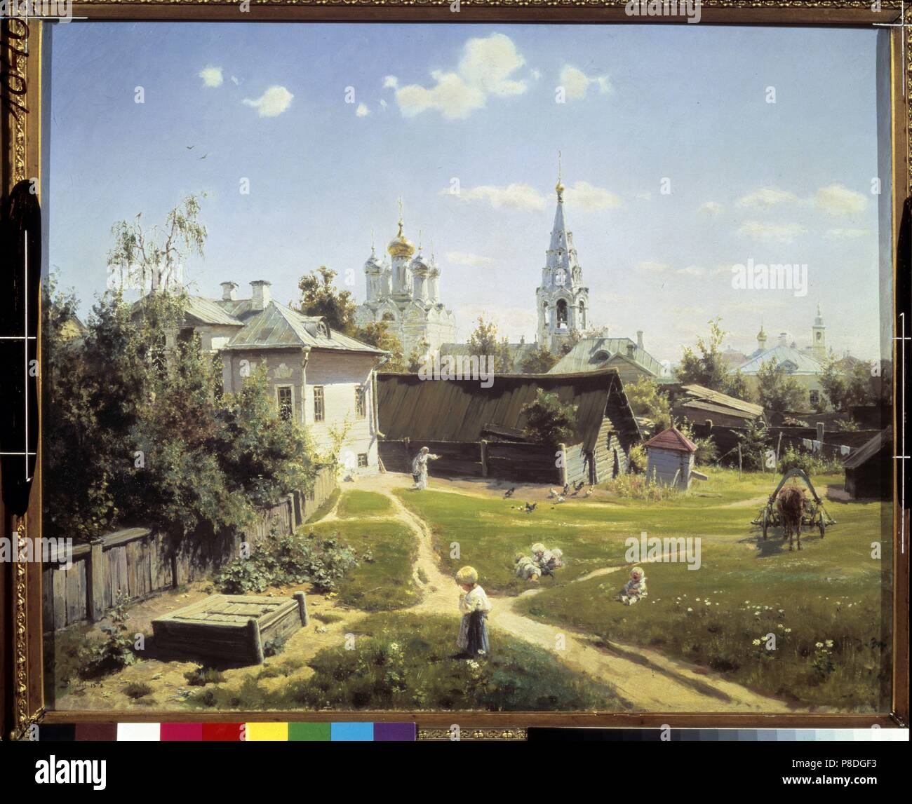 Moscow courtyard. Museum: State Tretyakov Gallery, Moscow Stock Photo ...