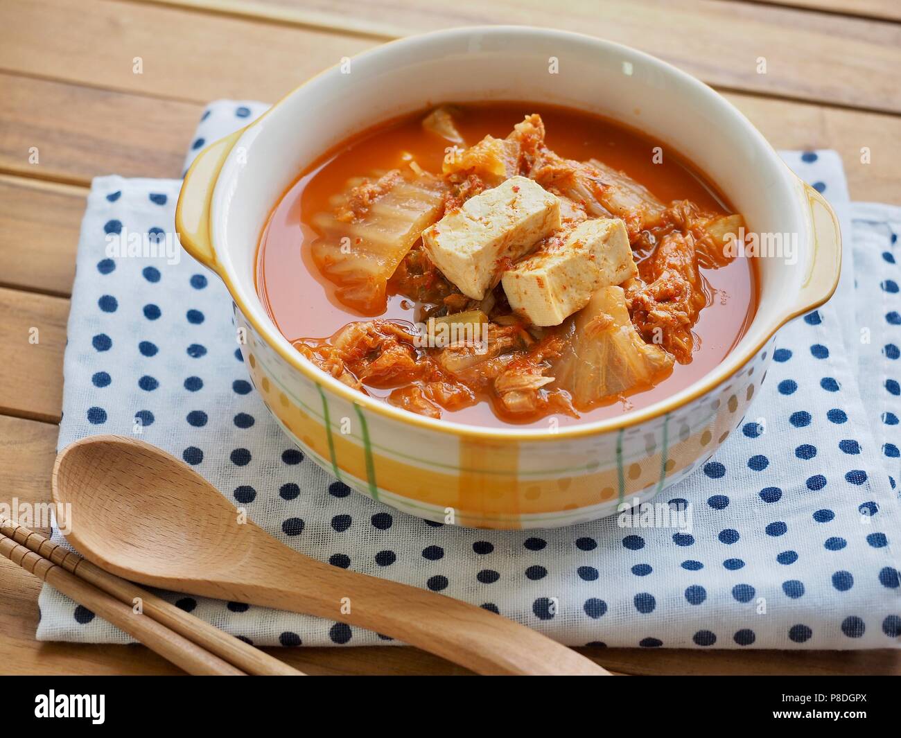 Korean food Kimchi stew, Kimchi-jjigae Stock Photo - Alamy