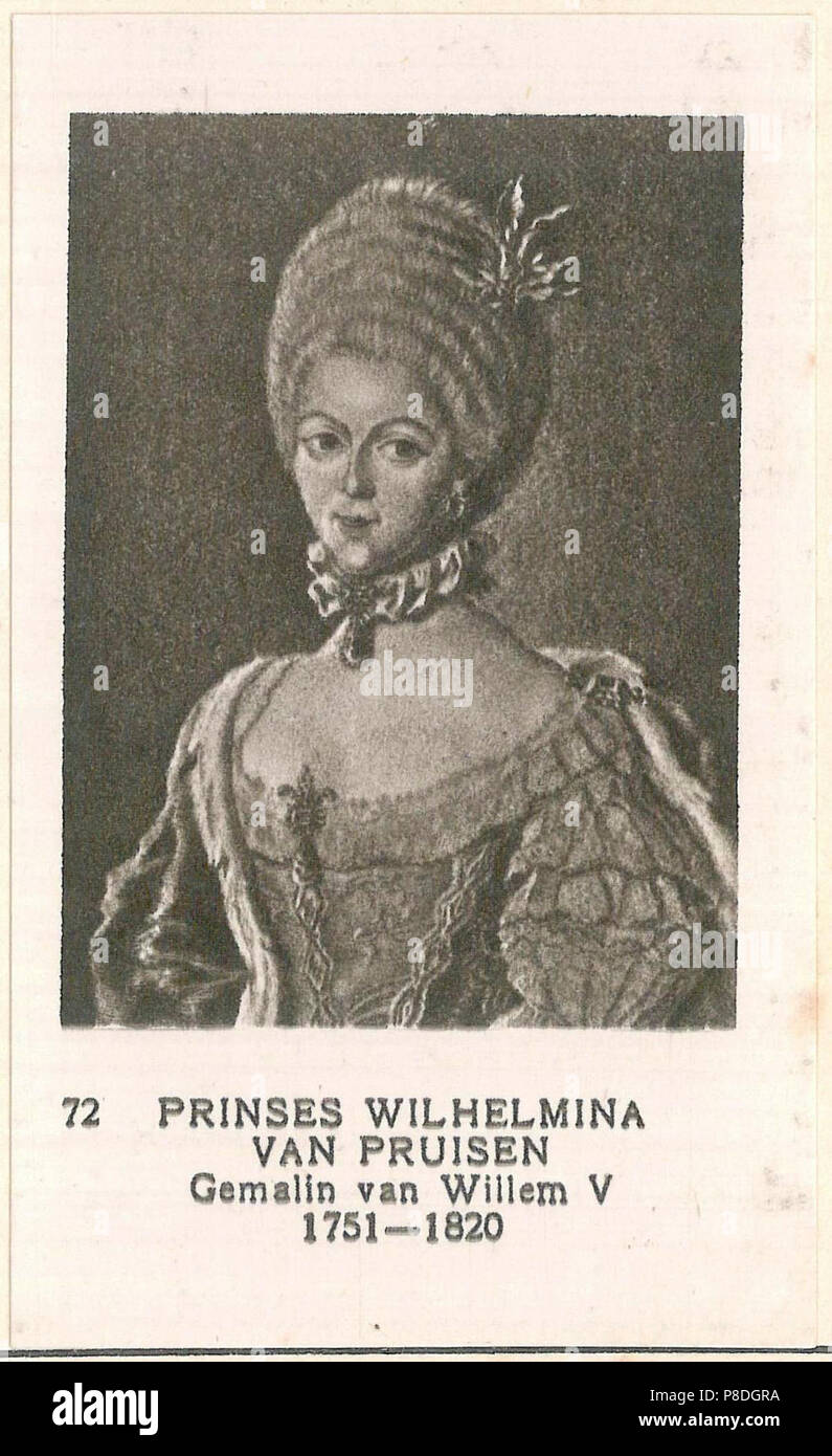 72 Prinses Wilhelmina van Pruisen, Gemalin van Willem V, 1751-1820 ...