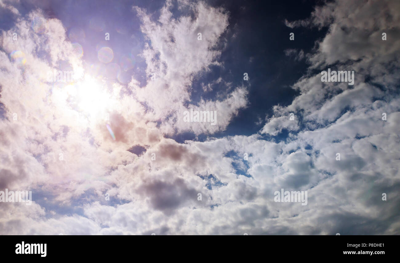 Sunset with beautiful blue sky sky clouds sunset Stock Photo - Alamy