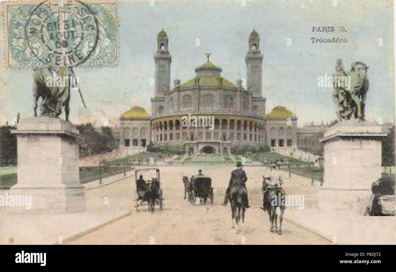 75-Paris-Entrée du Trocadéro-1905 Stock Photo - Alamy