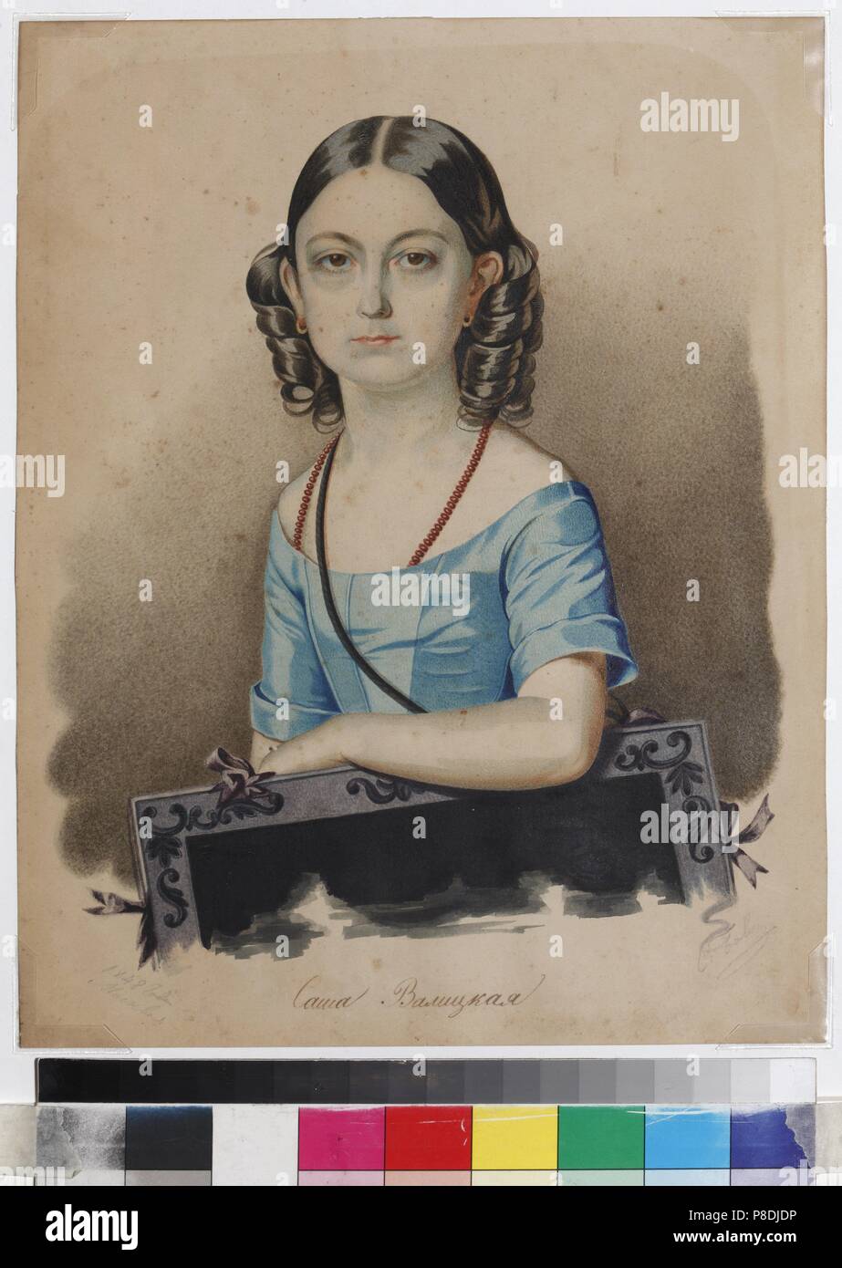 Portrait of Alexandra Walicka. Museum: Podstanitsky collection Stock ...