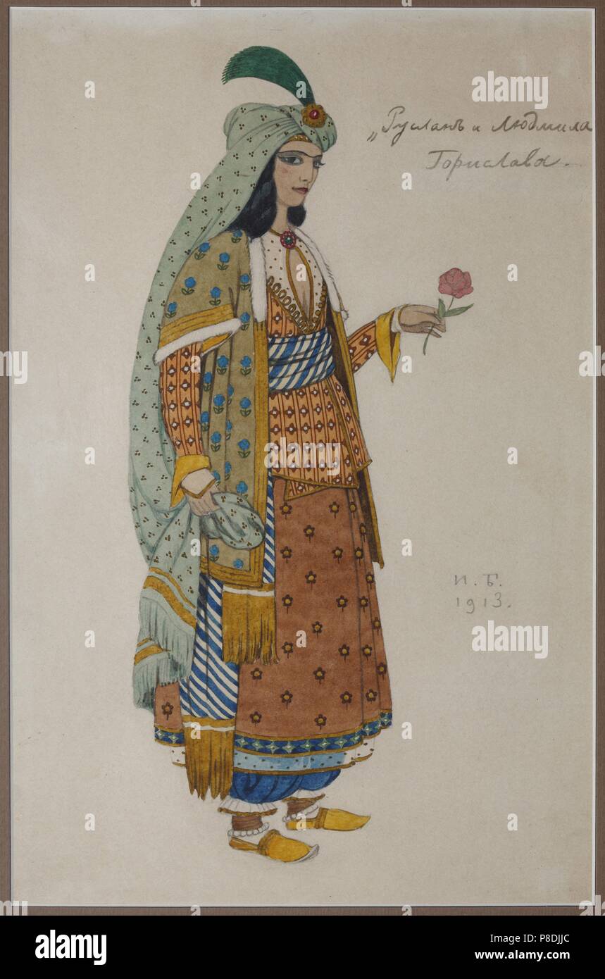 Costume design for the opera Ruslan and Lyudmila by M. Glinka. Museum ...