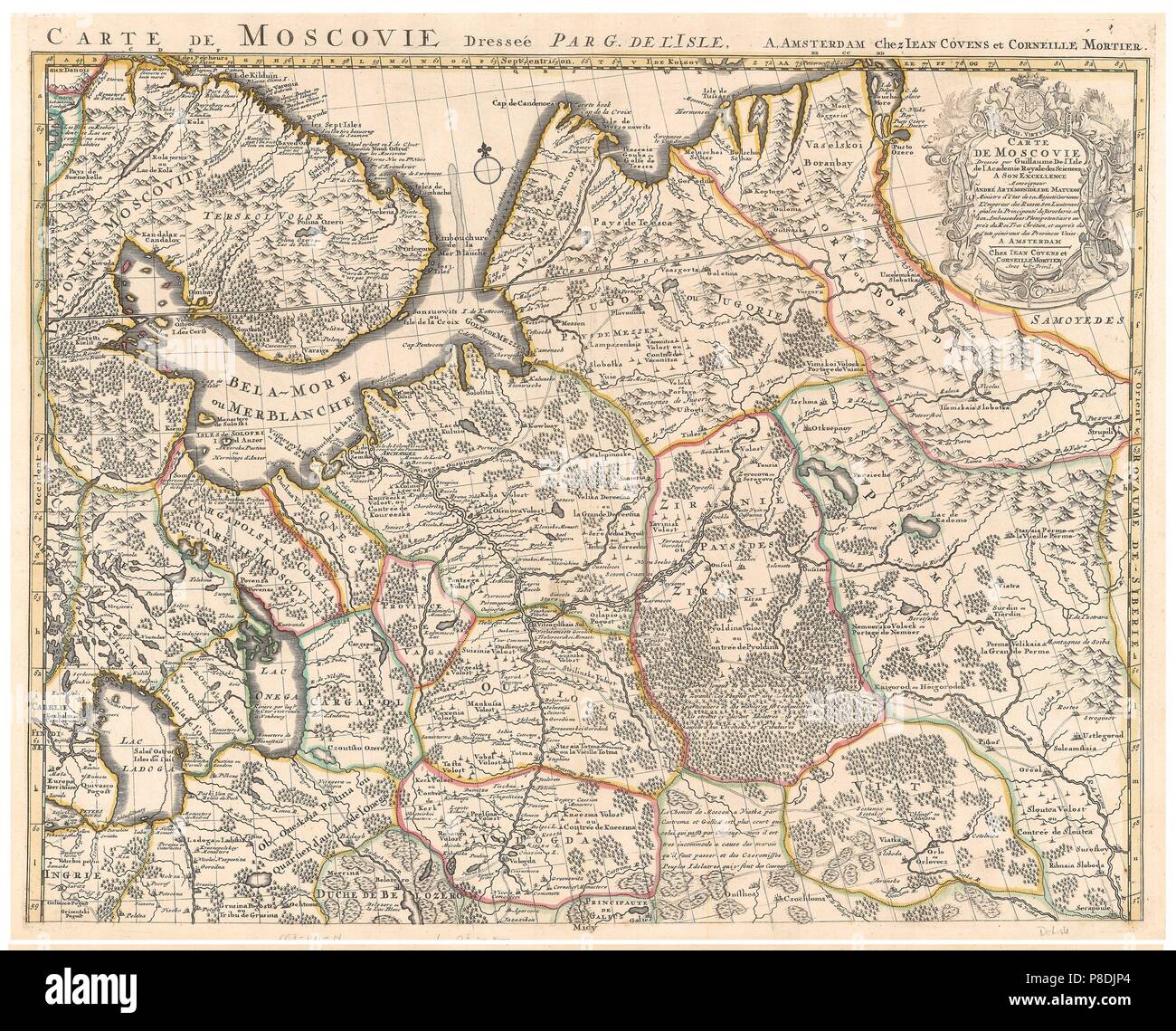 Map of Muscovy. Museum: PRIVATE COLLECTION Stock Photo - Alamy