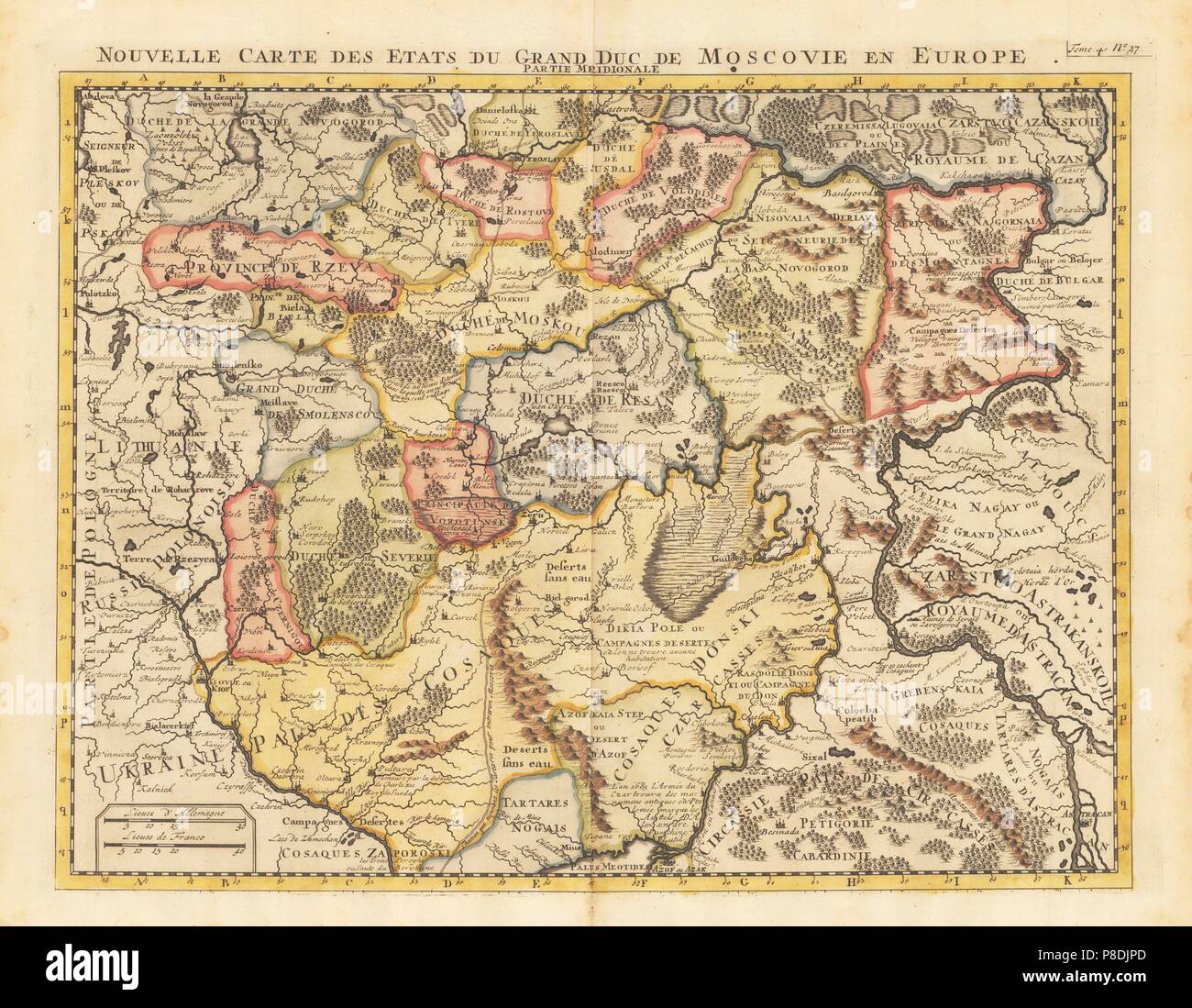 Map of the Grand Duchy of Moscow. Museum: PRIVATE COLLECTION Stock ...
