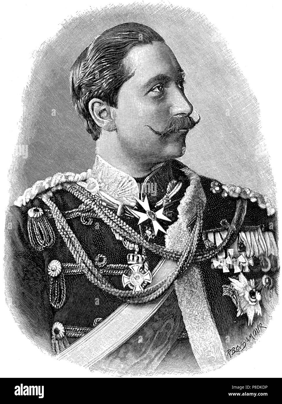 Portrait of German Emperor Wilhelm II (1859-1941), King of Prussia ...