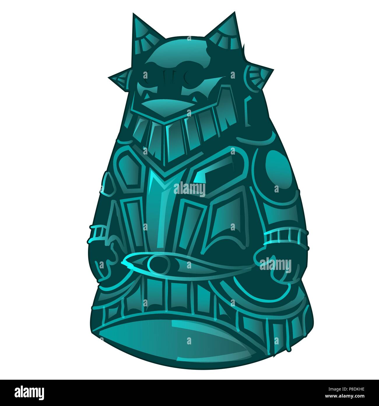 The artifact is in the shape of a fictional creature isolated on a ...