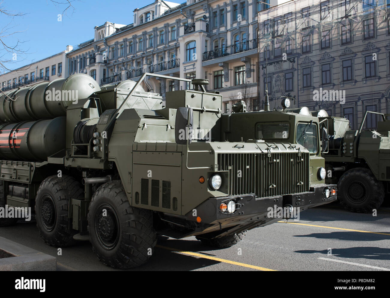 MOSCOW, RUSSIA - May 07, 2017 Anti-aircraft missile system S-400 Triumf ...
